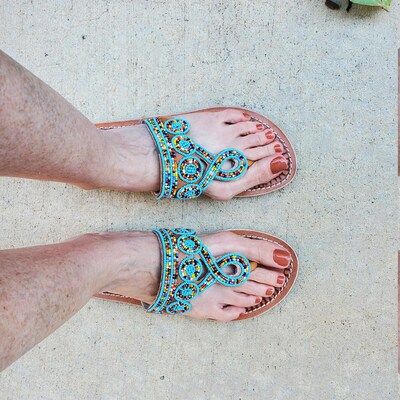 Men Sandals / Maasai Sandals / African Sandals / Leathe Sandals Jesus ...