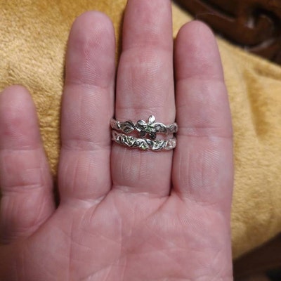 Men's Wedding Band, Nature-inspired Sterling Silver, Triquetra Twig ...