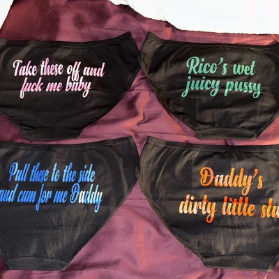 Custom Panties Personalized With Your Words Custom Printed Panties ...