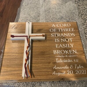 Cord of Three Strands Wedding Braid Cross Wedding Ceremony | Etsy