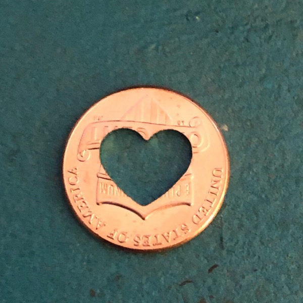 Lucky Penny With Heart Cut Out - Etsy