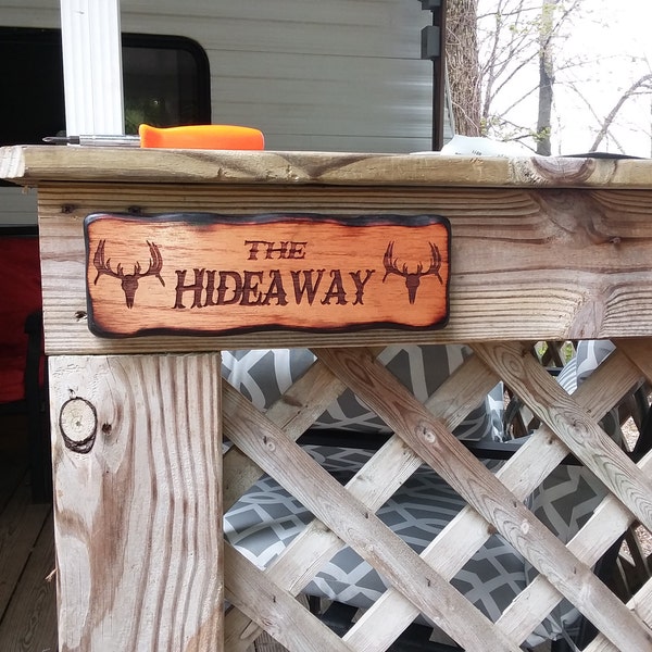Custom Name Rustic Wood Sign, Personalized Western Decor, Outdoor and ...