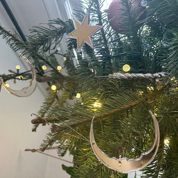 Crescent Moon Christmas Tree Topper - Etsy
