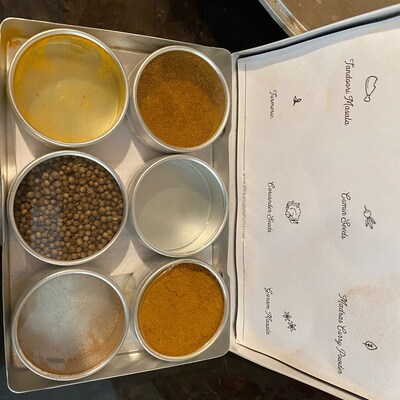 Indian Spice Kit the Flavors of India at Home Gift Set of 6 Containers ...