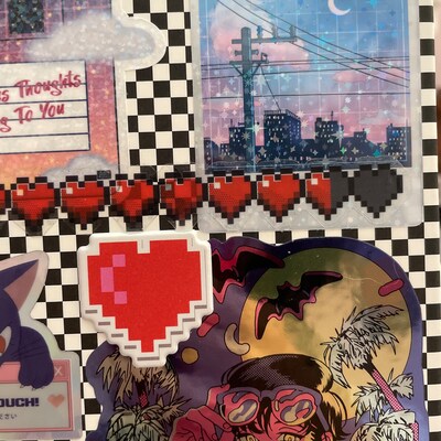 Holographic Aesthetic Sticker: Lofi City Polaroid Stickers for Planners ...