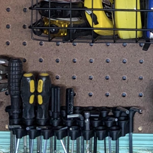 Funnel Screwdriver | 1/4" Pegboard Screwdriver Holder Accessory, 3 ...