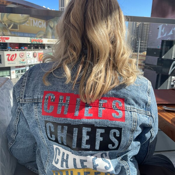 Custom Kansas City Chiefs Jean Jackets - Etsy