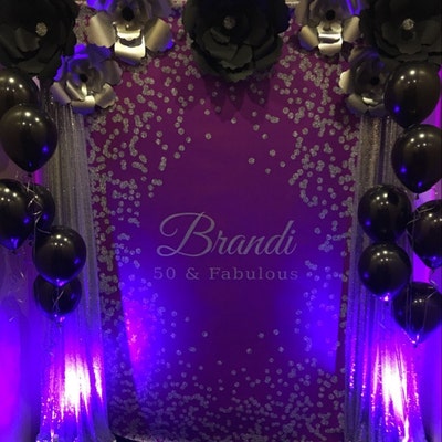 50 Birthday Photo Booth Backdrop 50th Birthday Party Backdrop Photo ...