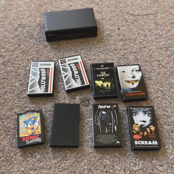 Mini 1:6 VHS (K-Z Titles) Tapes Choose the Movie! Retro Miniatures 80's ...