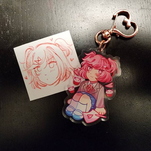 DDLC Doki Doki Literature Club Keychains | Sayori | Natsuki | Yuri ...