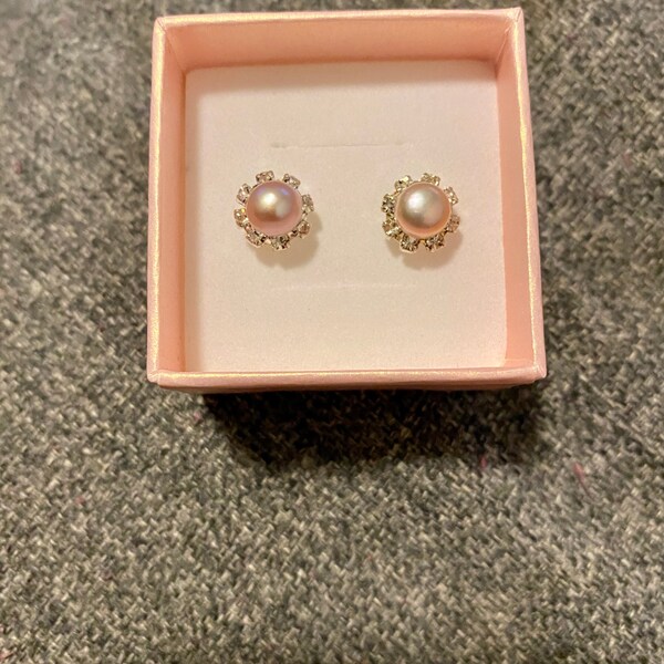 Freshwater Dropping Pearl Earrings, 14K Gold Filled Dangle Earring With ...