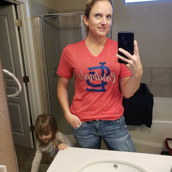 Gildan Softstyle G640 - Bleached Mock-up - Heather Red *DIGITAL ...