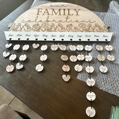 Birthday Calendar, Birthday Board, Celebrations Calendar, Birthday ...