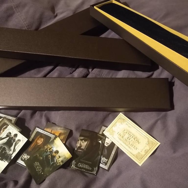 Empty Box for Magic Wand Velvet Lined 21” Display Collectible Container ...