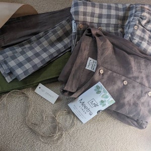 Linen Midi Dress. Linen Dress. Washed Linen Dress. Soft Linen V-neck ...