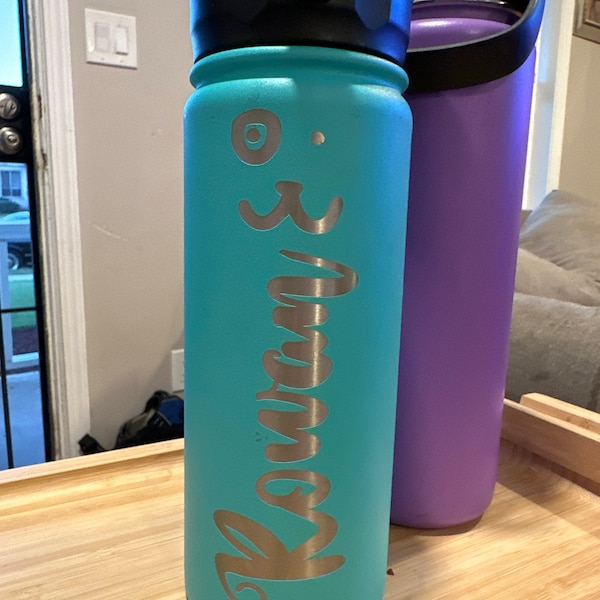 Back to School Kids Water Bottle Personalized, Custom Kids Engraved ...