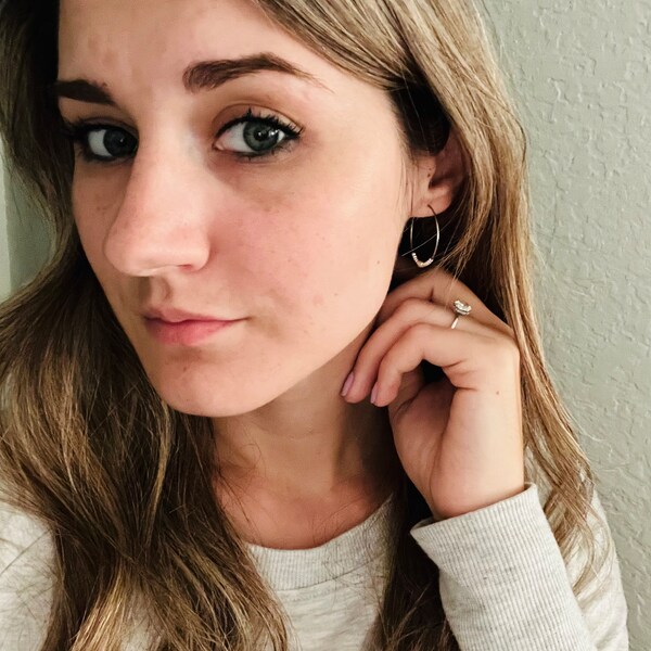 Pure Titanium Ear Cuff Cartilage Earring for Non Pierced Ear With Tiny ...