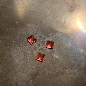 8 Loose Natural Red Ruby Square Gems 1.8mm - Etsy