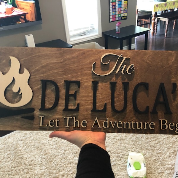Personalized Cabin Sign Custom Wood Sign Rustic Cabin Decor ...