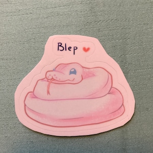 Blep Snake Waterproof/scratchproof Sticker - Etsy