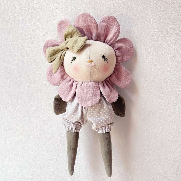 Stuffed Flower Doll Sewing Pattern Soft Toy Instant Download Pdf Cuddly ...