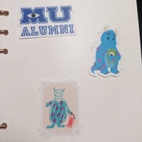 Sully With Mike Plushie Transparent Disney Laptop Stickers/ Monsters ...