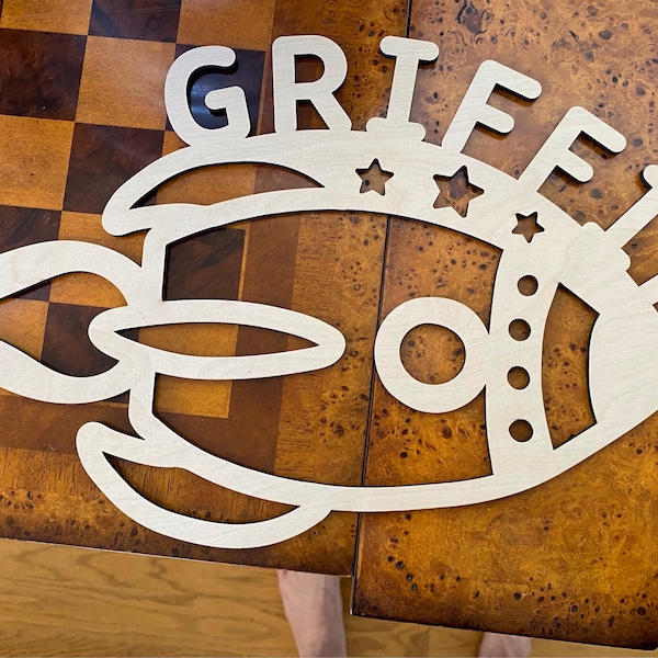 Rocket Name Sign, Nursery Decor, Personalized Wood Sign, Wooden Name ...