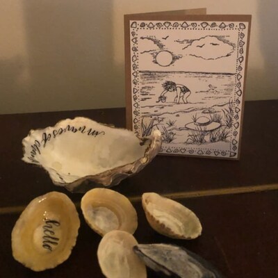 Love Life Live . Oyster Shell Calligraphy . Word Art . Beautiful ...