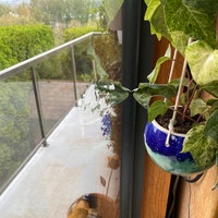 Beautiful Turquoise Hanging Planter Handmade Ceramic Indoor - Etsy UK