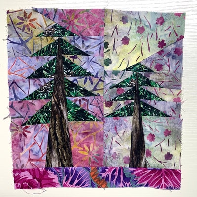 Forest Paper Pieced Quilt Block Pattern PDF - Etsy