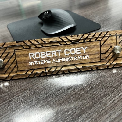 Circuit Board Desk Name Plate / Modern Office Decor / Tech Geek ...
