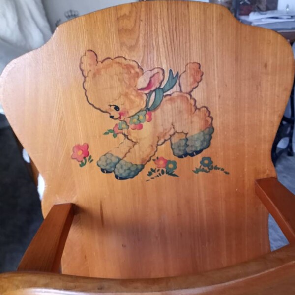 Vintage Image Lamb Amsco Doll-e-crib Furniture Transfers Waterslide ...