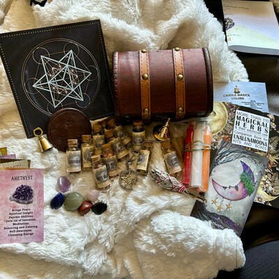 Witchcraft Kit, Apothecary Kit Box With Wiccan Supplies, Witch Supplies ...