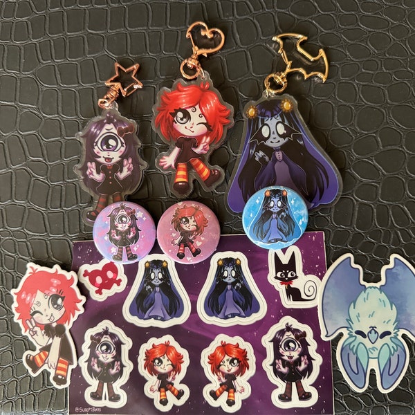 Ruby Gloom Characters - Acrylic Keychain / Charms - Etsy
