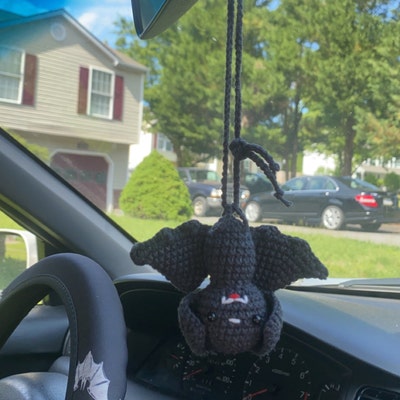 Kawaii Car Accessory Bat Plush, Goth Car Decor, Weird Plushy Monster ...
