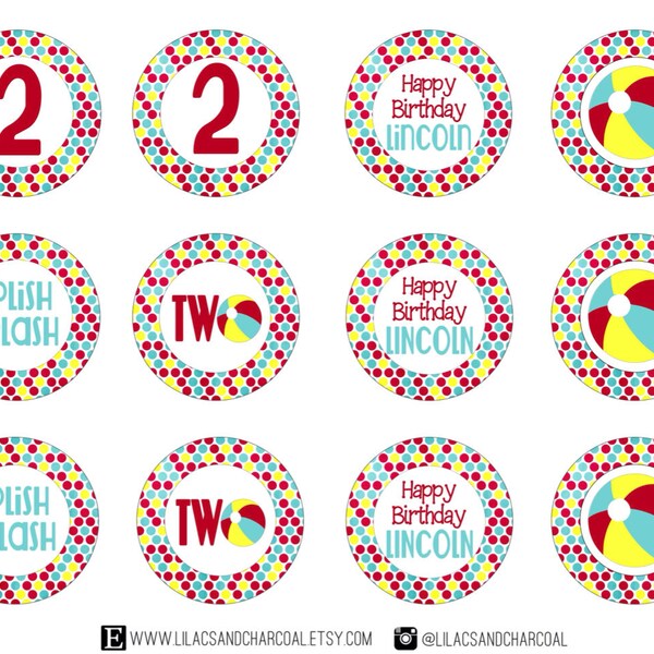 Splish Splash Birthday Bash Party Package. Personalized and Printable ...