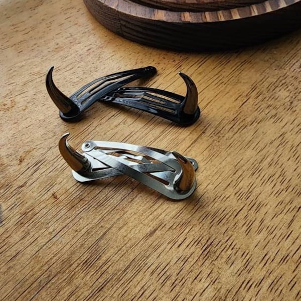 Original Metal Horn Dangle Hair Clips Faux Earring Hair Jewelry - Etsy
