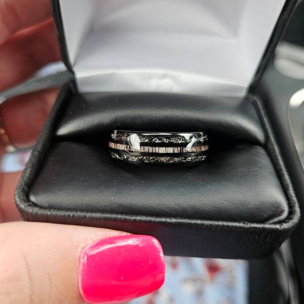 Breast Cancer Survivor Ring | Pink Line Support Tungsten Band | Men's ...