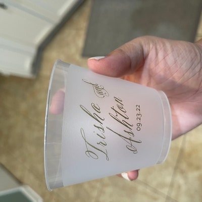 Custom Script Cups Script Names 9oz Plastic Frost Flex Cups, Custom ...