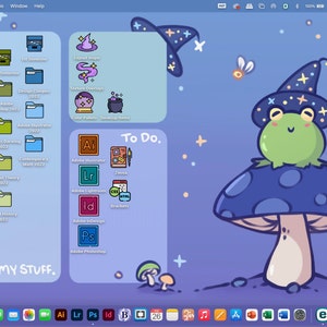 Moth Magic Computer Desktop Theme Background Wallpaper Organizer Set - Etsy
