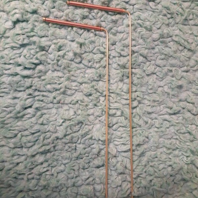 Solid Copper and Brass Dowsing Rods for Tracing Spritual Energy Chi ...