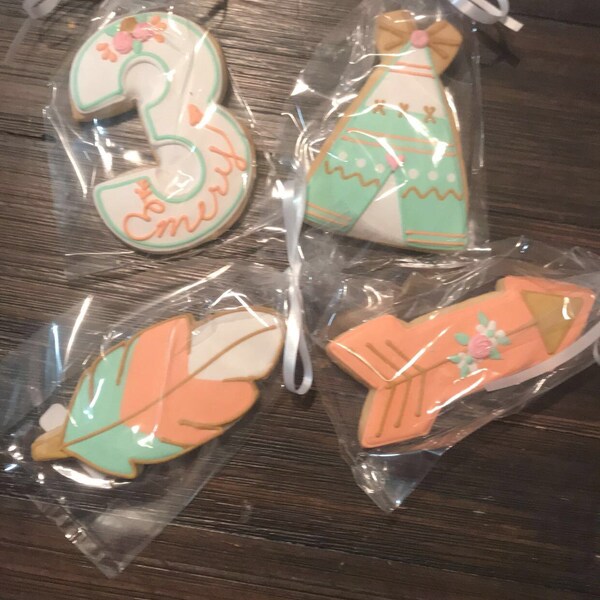 Boho Chic Cookies, 1st Birthday Cookies, Tribal Cookies, Boho Chic ...