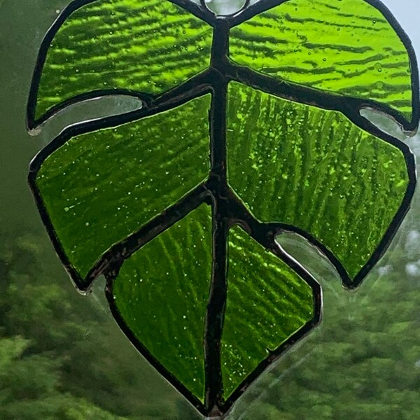 MINI Monstera Stained Glass Pattern - PDF Digital Download - Etsy