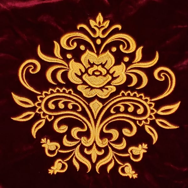 Victorian Damask Embroidery Design (instant Download) - Etsy