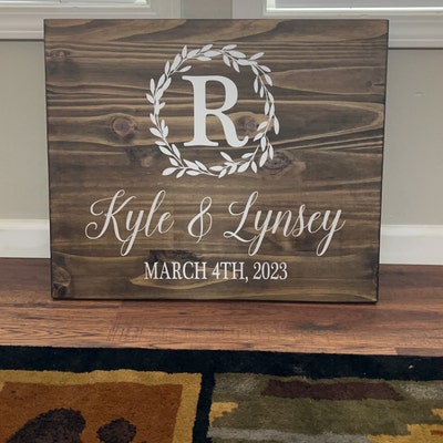 Wedding Welcome Sign Wedding Entrance Sign Laurel Wreath - Etsy