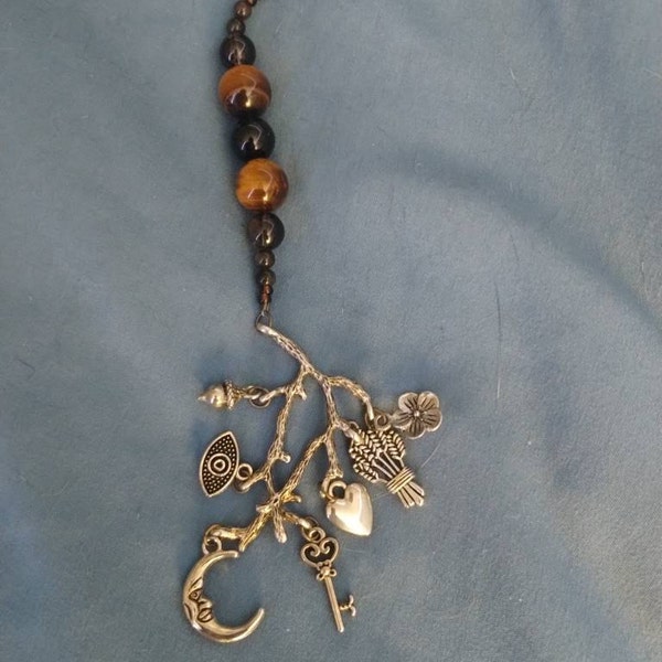 Cimaruta Italian Folk Magic Good Luck Charm w/ Column Beading: Pyrite ...