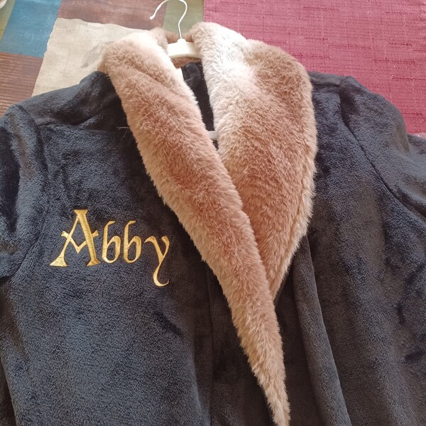 Men's Navy Blue Flannel Robe Personalized With Custom Embroidery - Etsy