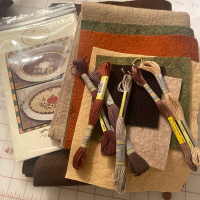 Pre-washed Wool Felt Penny Rug Kit Summer Breeze Penny - Etsy