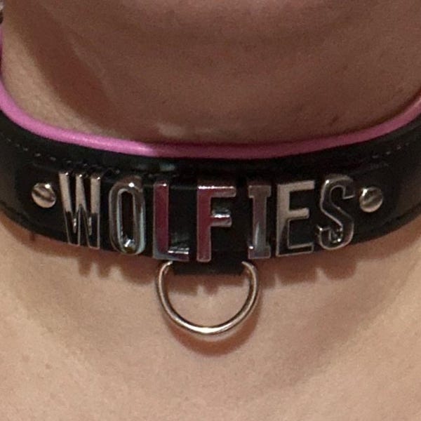 Custom Leather Collar Locking Choker I Choose Your Own Word I Quality ...