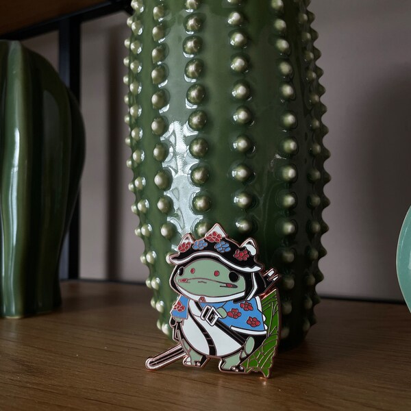 Toad Samurai Pin // Enamel Pin-toad Enamel Toad Samurai Enamel Pin-toad ...